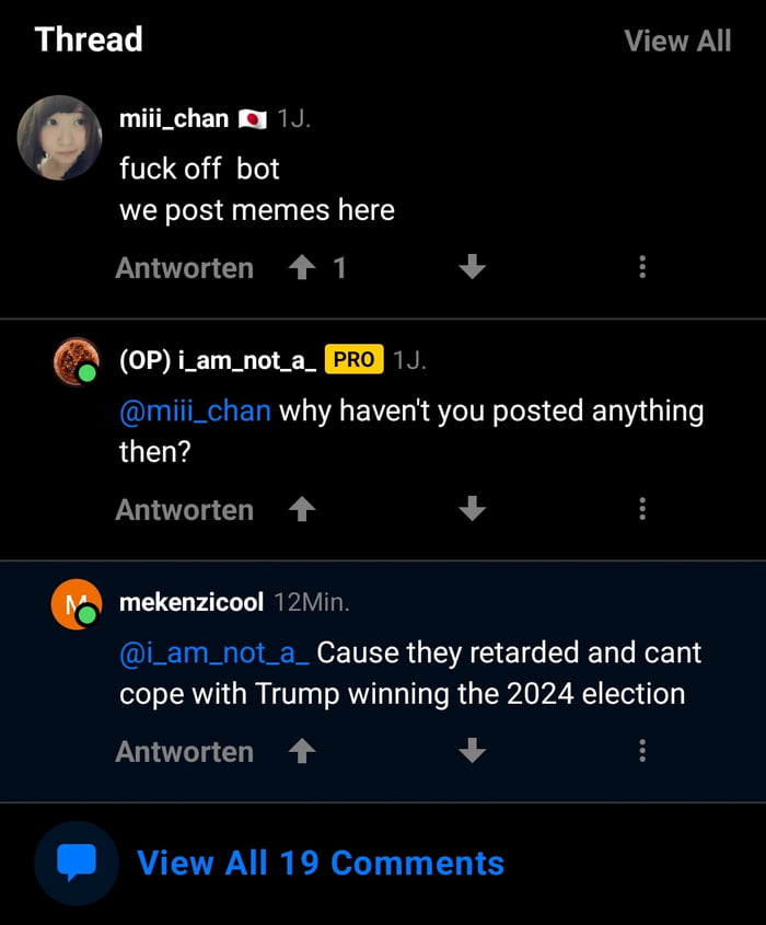 9GAG in a nutshell: Be OP Get called a bot Have actual bot reply to you ...