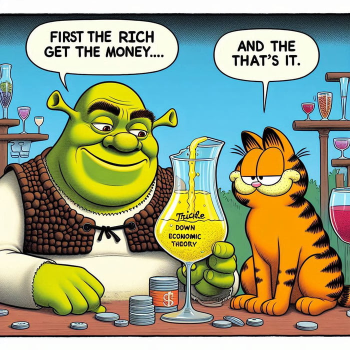 That's basically how "trickle down" economics work - 9GAG