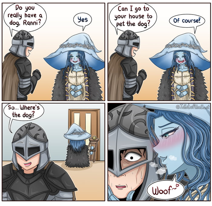 Ranni using the "I have a dog at home" trick - 9GAG