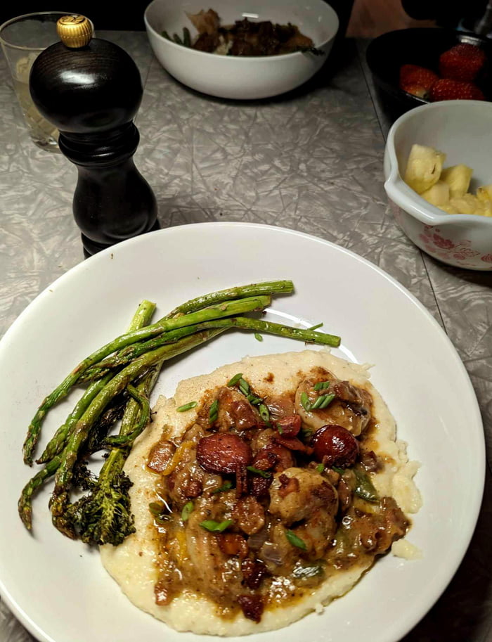 Charleston NC style shrimp and grits for NYE. - 9GAG