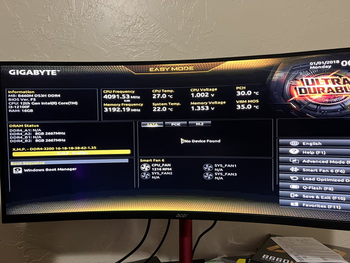 I have a problem, i built my pc today and everything seems to be fine ...