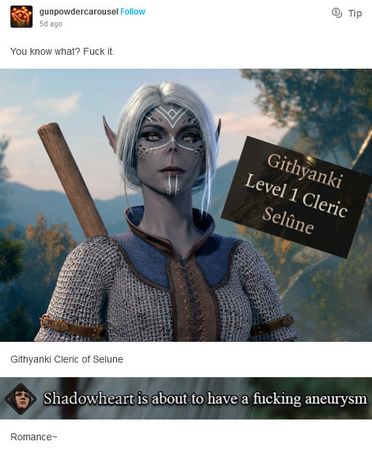 RIP Shadowheart - 9GAG