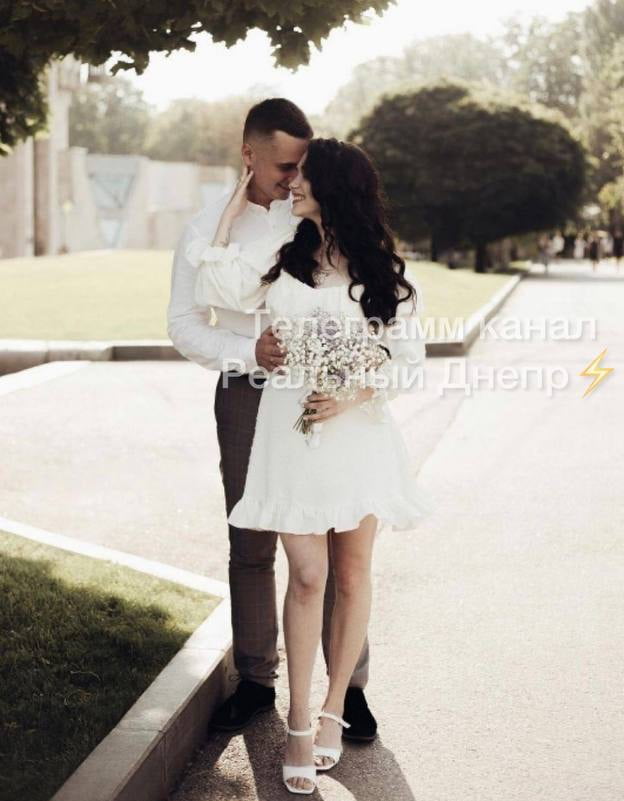 This is photo of Denys Kozyr and his wife. Denys returned from Poland ...