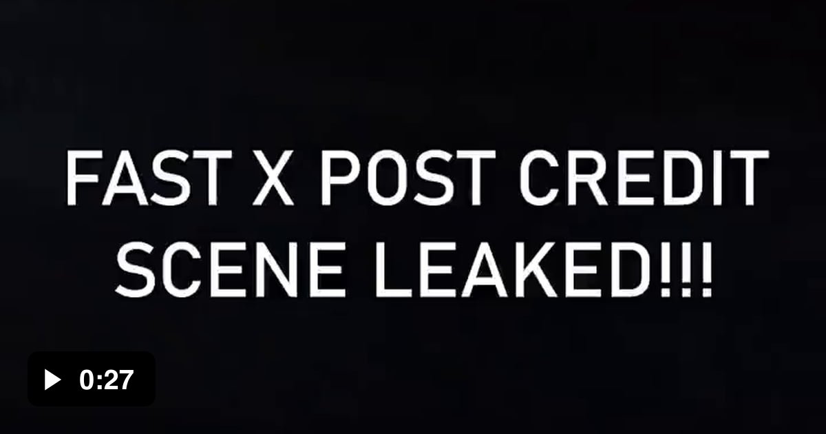 Fast X post credit scene - 9GAG