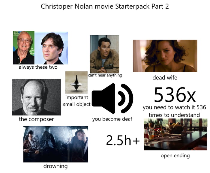 Christopher Nolan movie Starterpack Part 2 - 9GAG