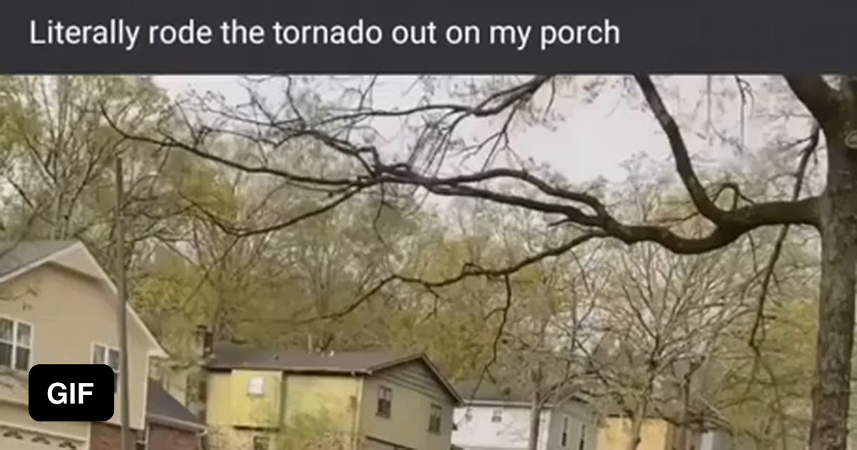 Man films tornado as it hits his neighborhood - 9GAG
