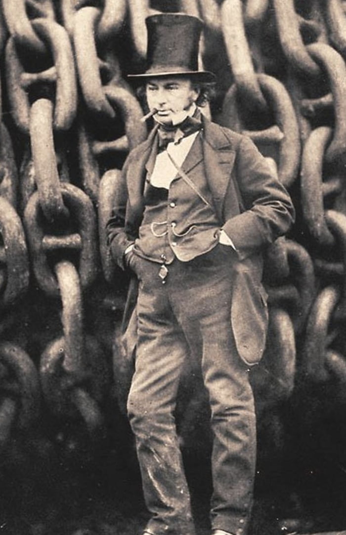 Famous British engineer Isambard Kingdom Brunel, 1857 - 9GAG