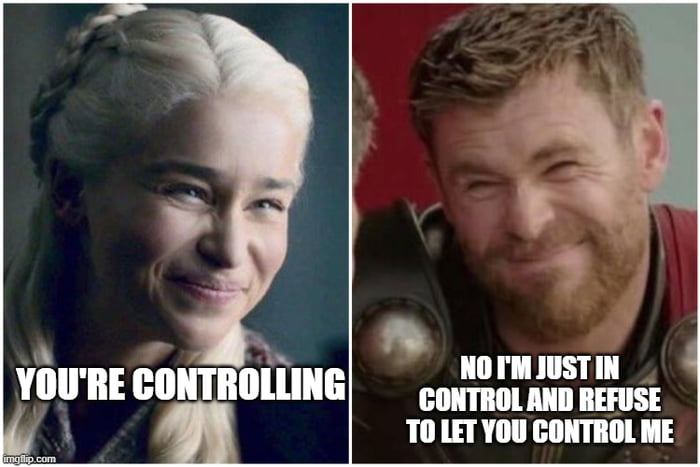 Having boundaries is controlling - 9GAG