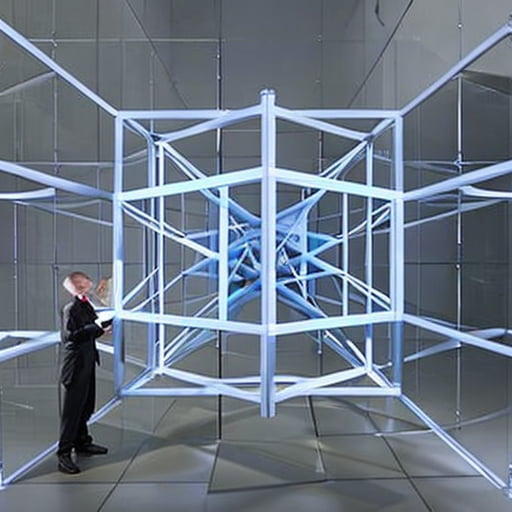 A merchant from the fractal dimension trying to sell a spherical fractal stuck in a four ...