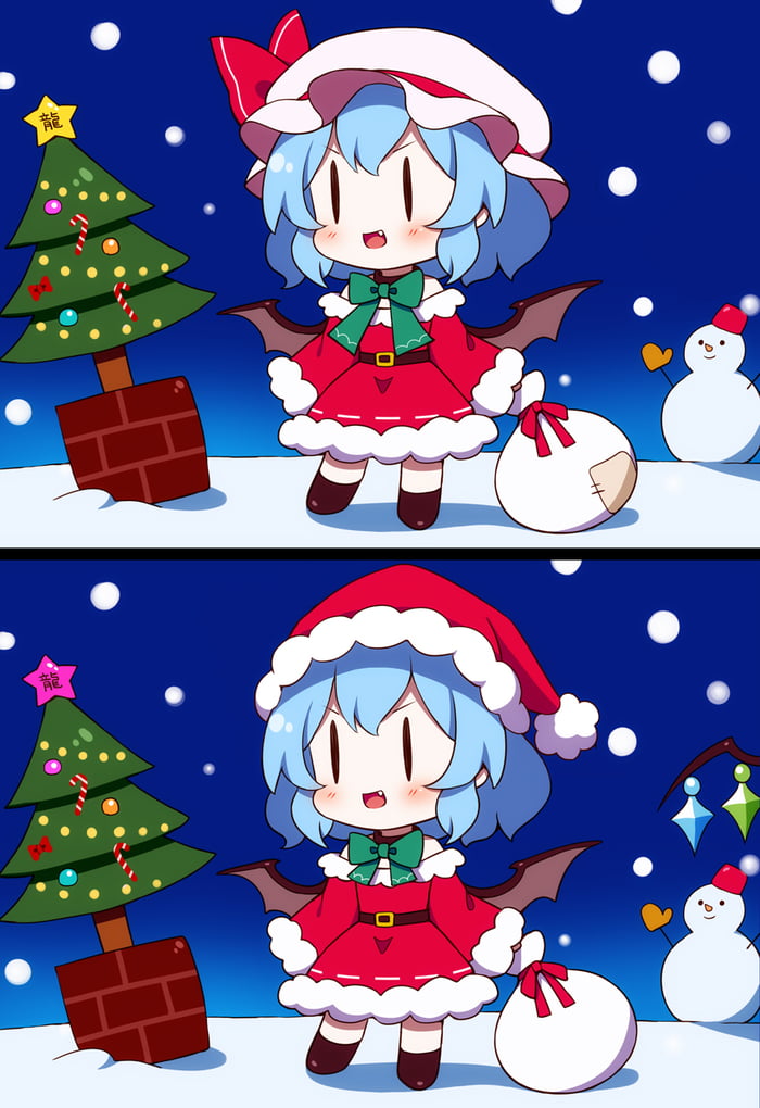 Daily Bonus Xmas Remilia Remilia (Find the X differences) - 9GAG