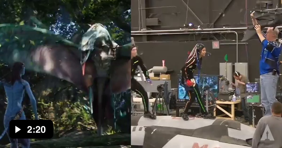 Behind the scenes for the Avatar movie. - 9GAG