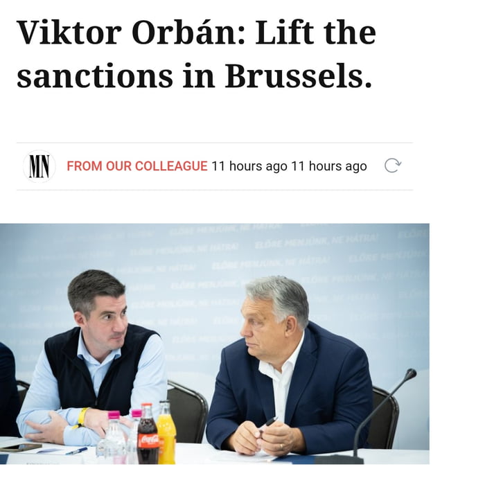 Viktor Orban, backstabber from Hungary, should know that the fast ...