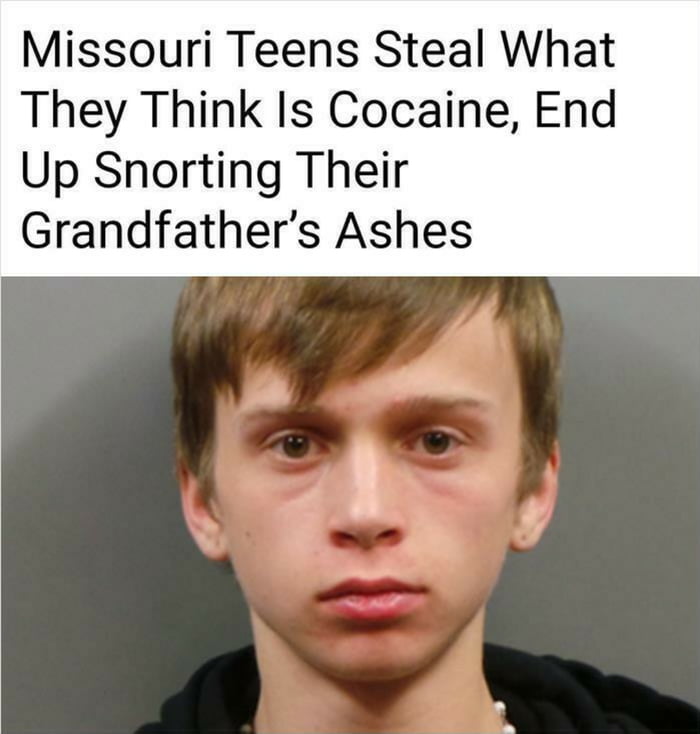How do you snort your own grandfather's Ashes ??? - 9GAG