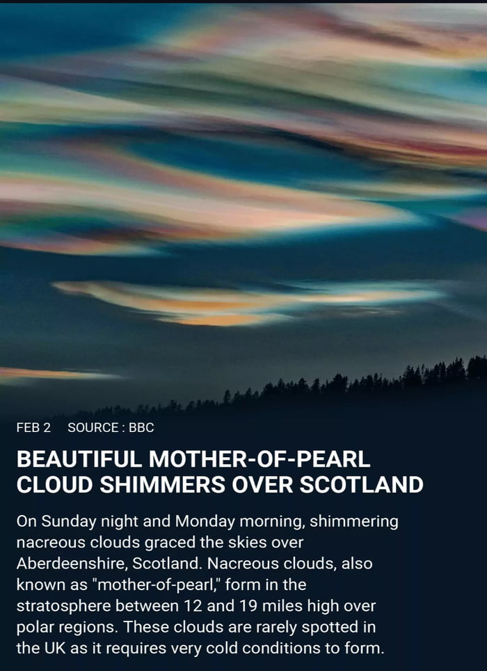 Extremely Rare events in odd Locations for said event. (Nacreous Clouds ...