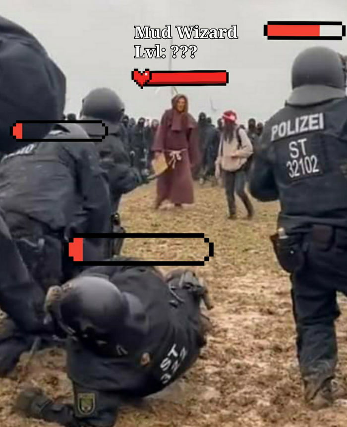 Chad Mud Wizard vs Virgin German Cops - 9GAG