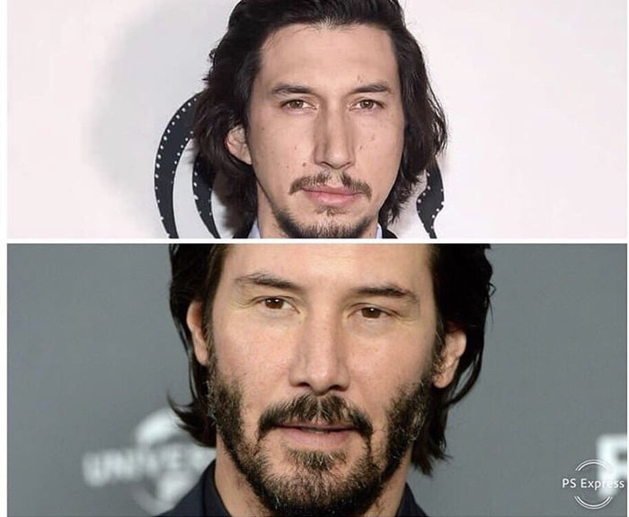 Adam Driver looks like someone tried to draw Keanu Reeves from memory ...