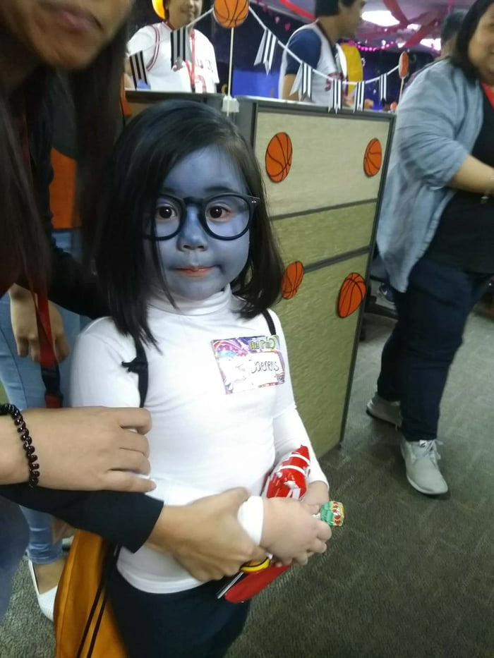 This Sadness cosplay of a co-worker's child - 9GAG