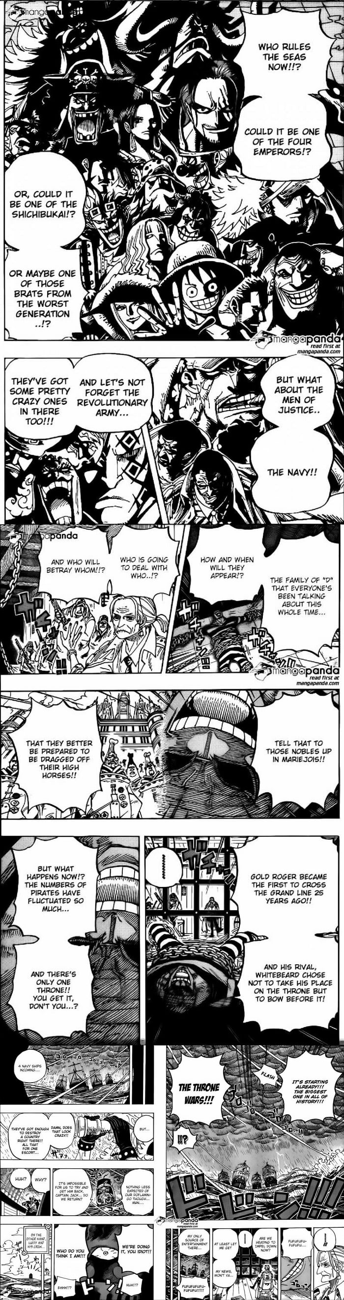 "Daily" One Piece screenshots. Day 156. Doflamingo's speech in prison ...