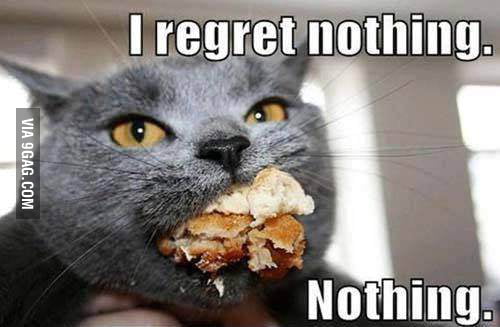 While stuffing my face during a meal... - 9GAG