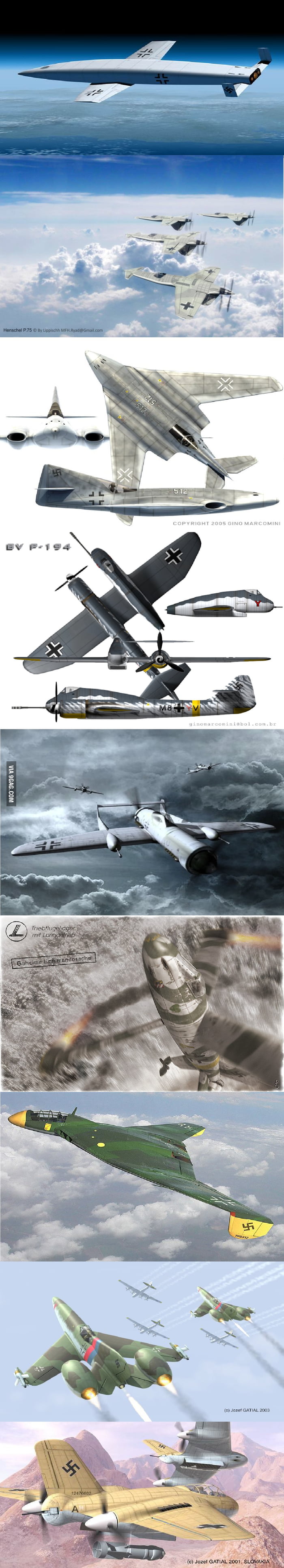 Some interesting aircraft concepts of the Reich's Luftwaffe - 9GAG