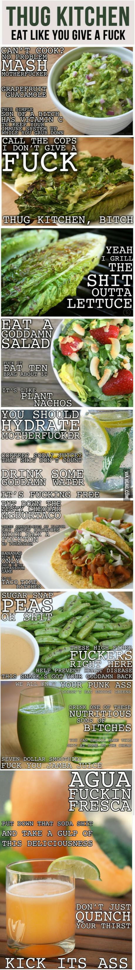 Thug kitchen, b*tch! - 9GAG