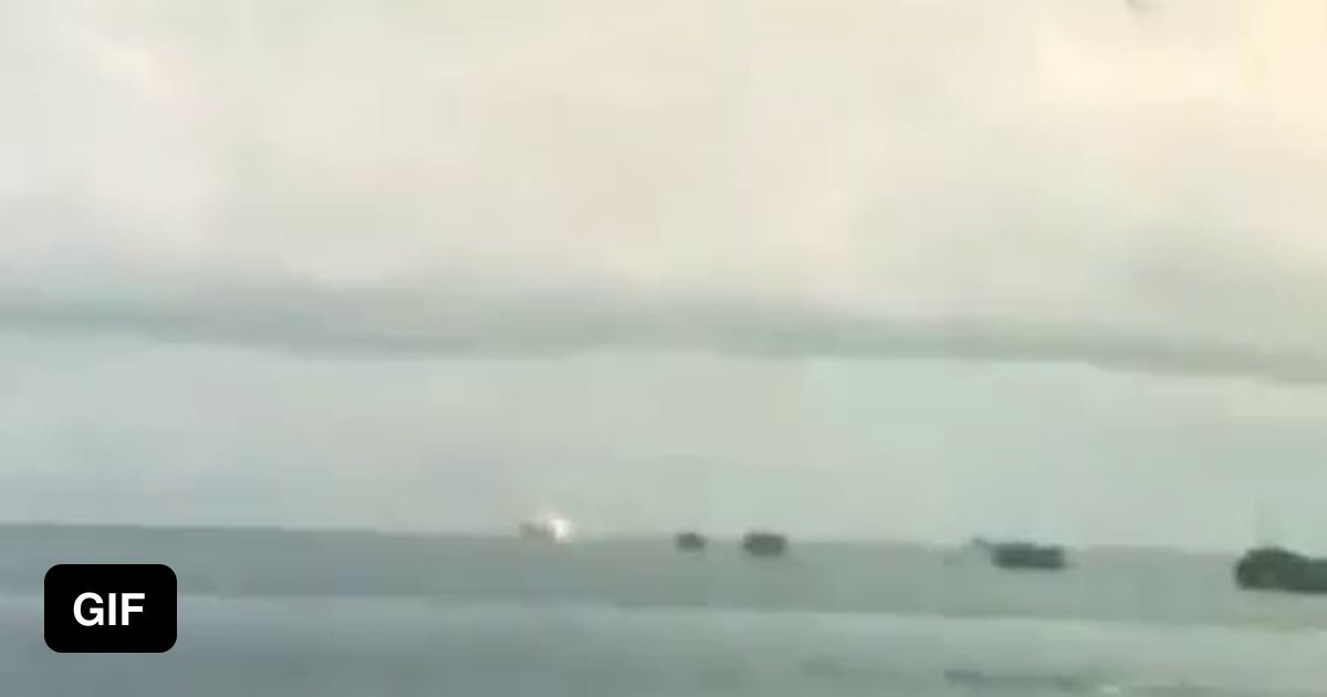 SS John Burke explodes after being hit by a kamikaze. - 9GAG