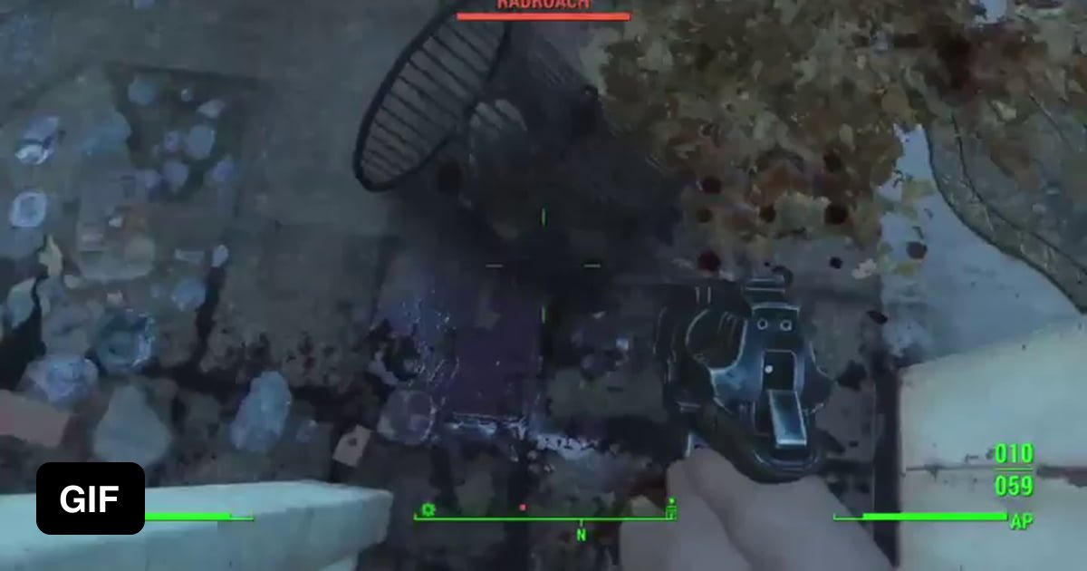 Chased by armored radroach (Fallout 4) - 9GAG