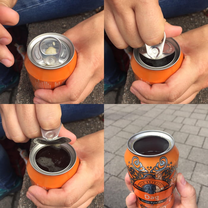 My beer can pops the whole top off. - 9GAG