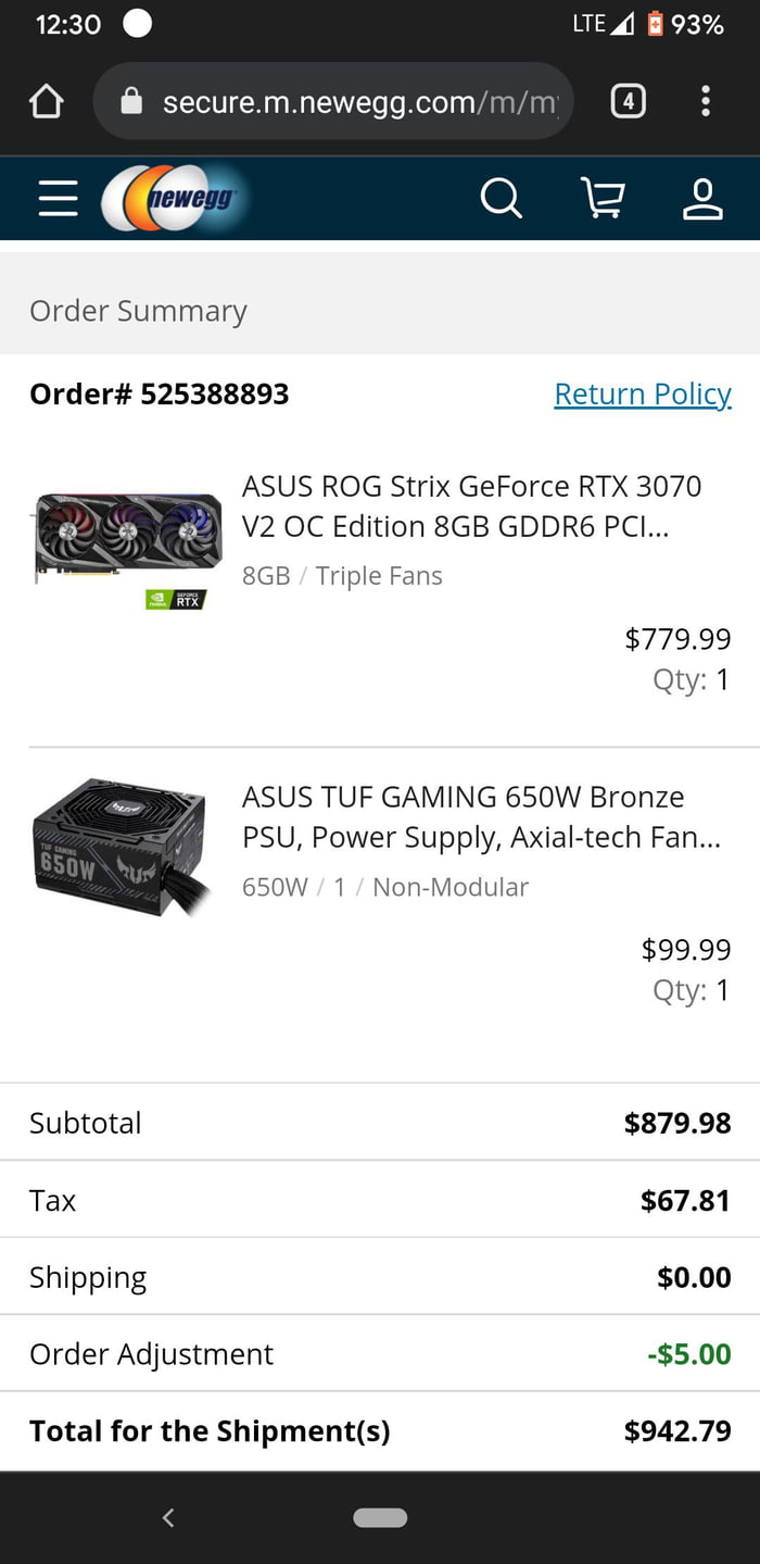 Won Newegg bundle, third time, finally got the GPU I wanted!! - 9GAG