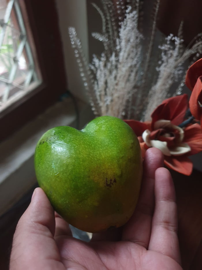 A heart shaped Mango - 9GAG