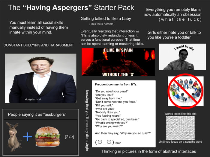 The "Having Aspergers" Starter Pack - 9GAG