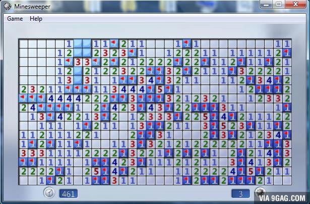 The worst moment of Minesweeper... - 9GAG