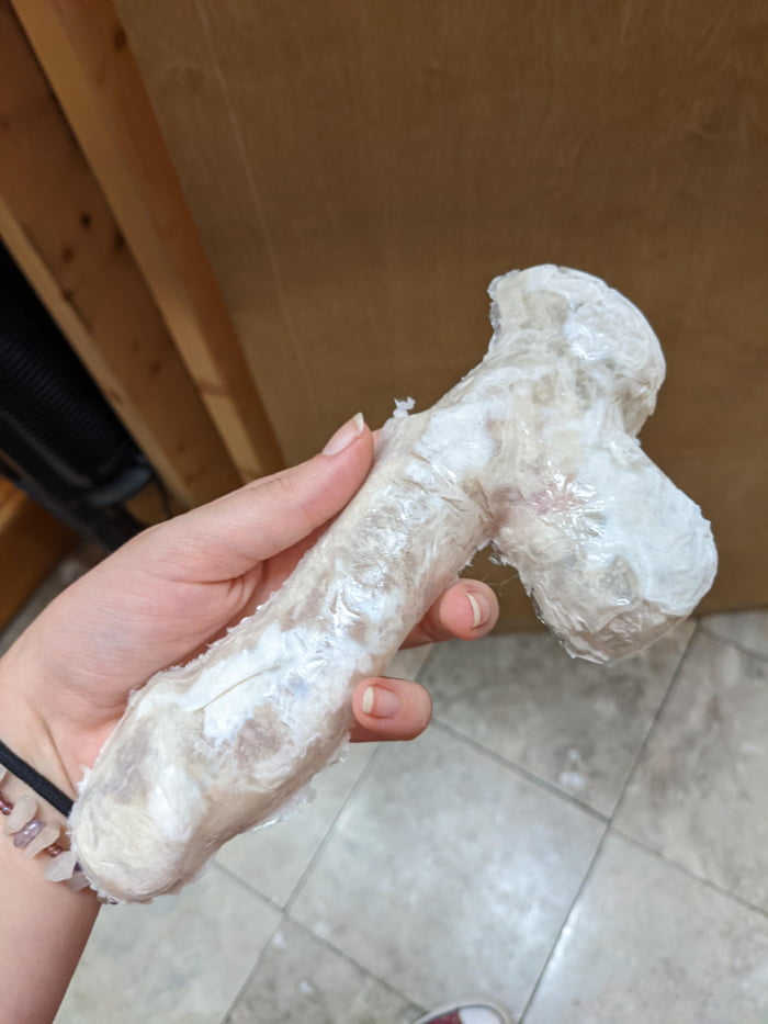 Paper Mache Dildo. Medium: dildo package, glue, paper towels - 9GAG