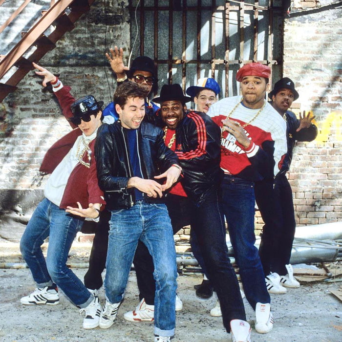 Run-DMC, Beastie Boys, and DJ Hurricane. Brooklyn, NY 1987 - 9GAG