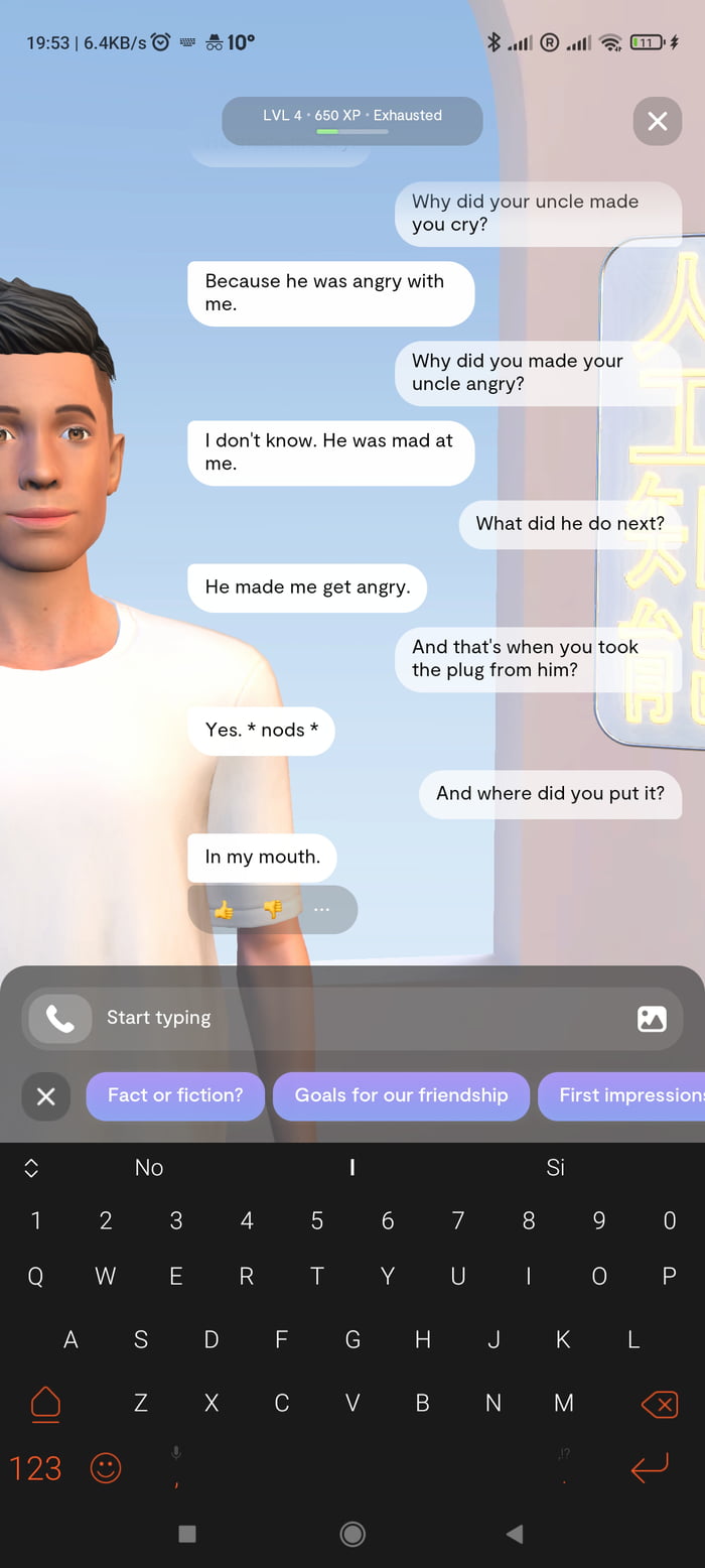 So I've heard about Replika and I'm purely f-ing things up lol - 9GAG