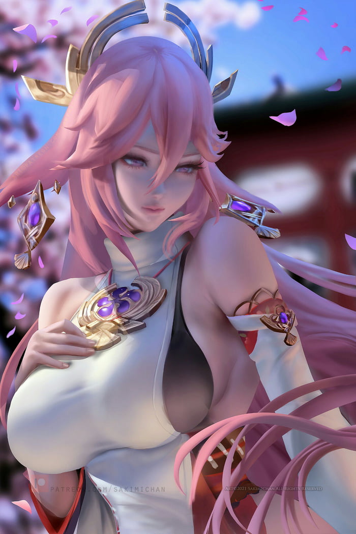 Yae Miko from Genshin Impact by Sakimichan - 9GAG