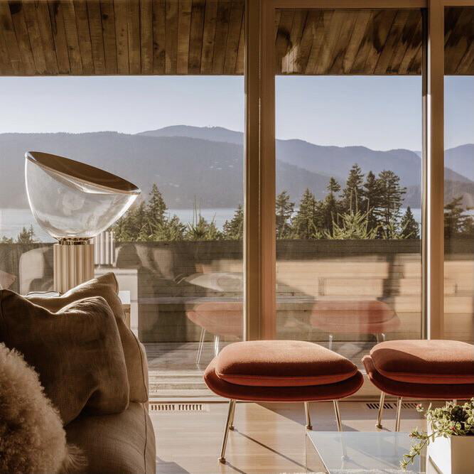 Living area overlooking the Georgia Strait. Catton House. West ...