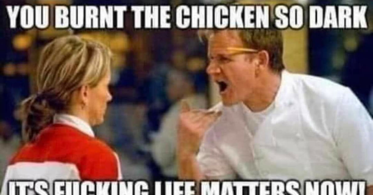 Burnt chicken matters - 9GAG