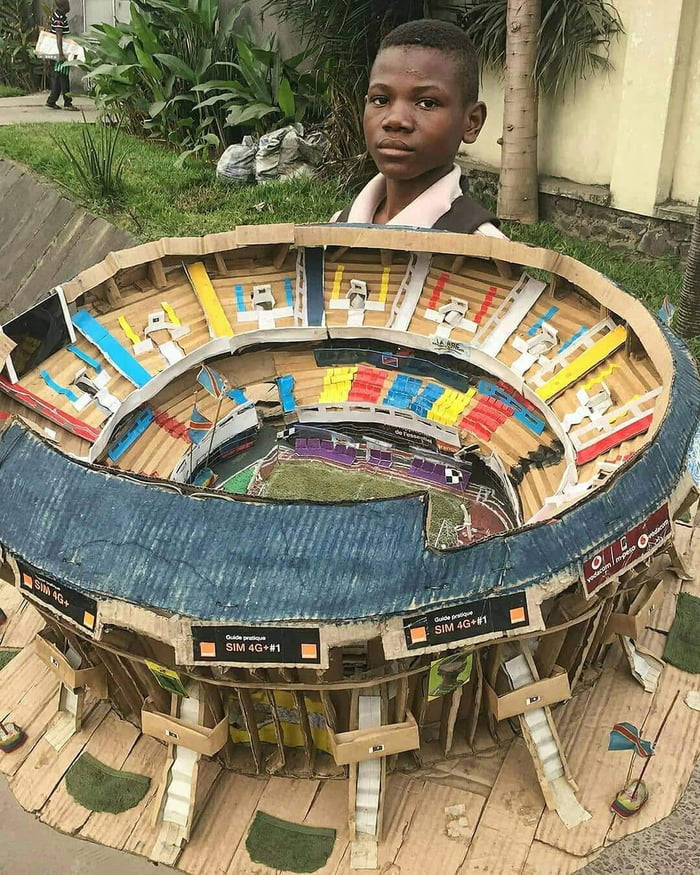 Cardboard stadium - 9GAG
