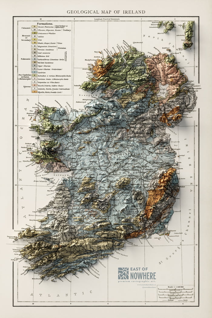 Geological map of Ireland - 9GAG