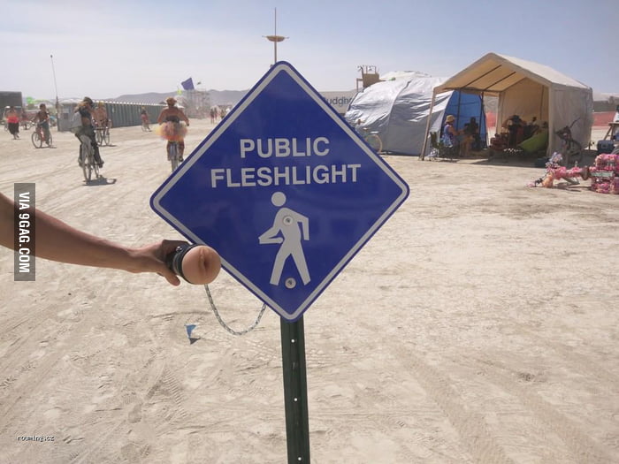 Public flashlight...but why? - 9GAG