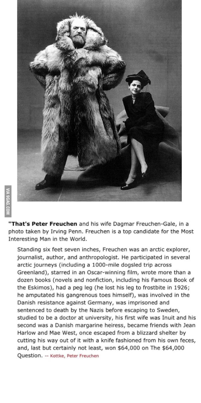 Overly manly arctic explorer Peter Freuchen - 9GAG