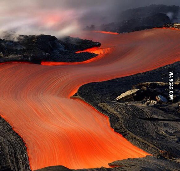 Just a lava river - 9GAG