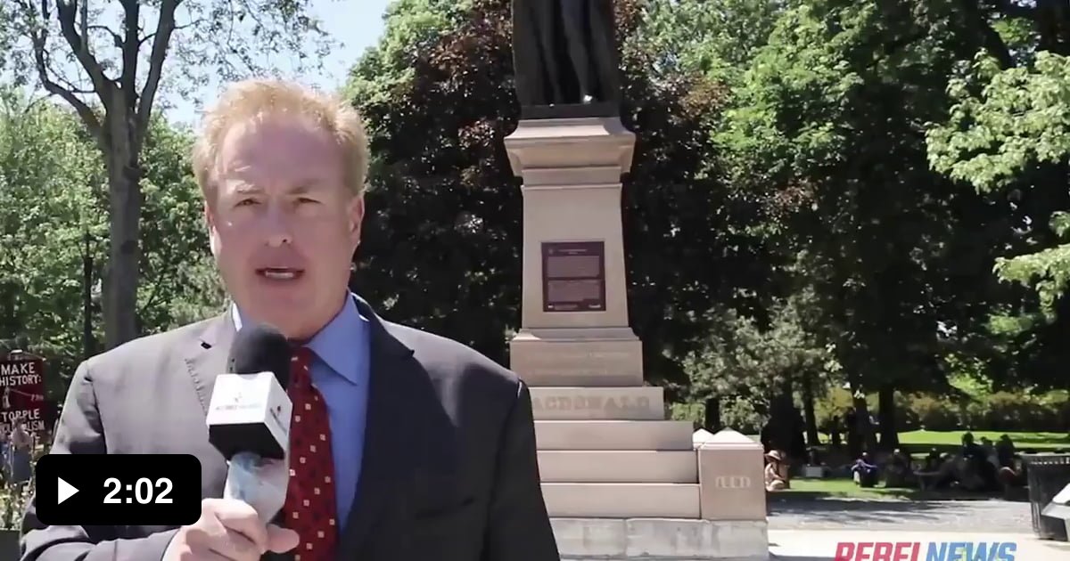 This reporter being attacked while filming a statue protest - 9GAG