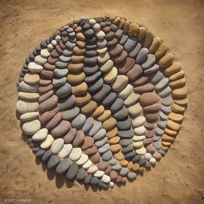 These nicely arranged pebbles - 9GAG