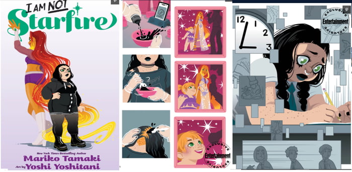 This SJW comic about starfire's dumpy goth daughter (who is a self insert) - 9GAG