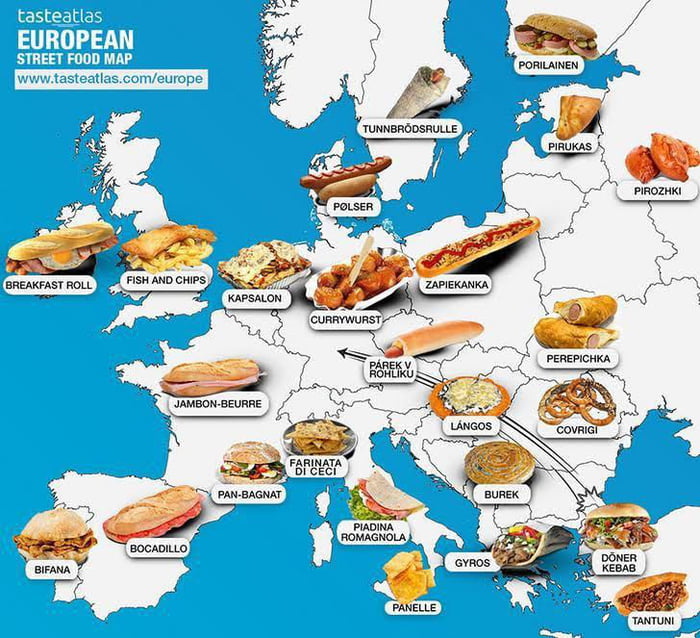 European Food Map - 9GAG