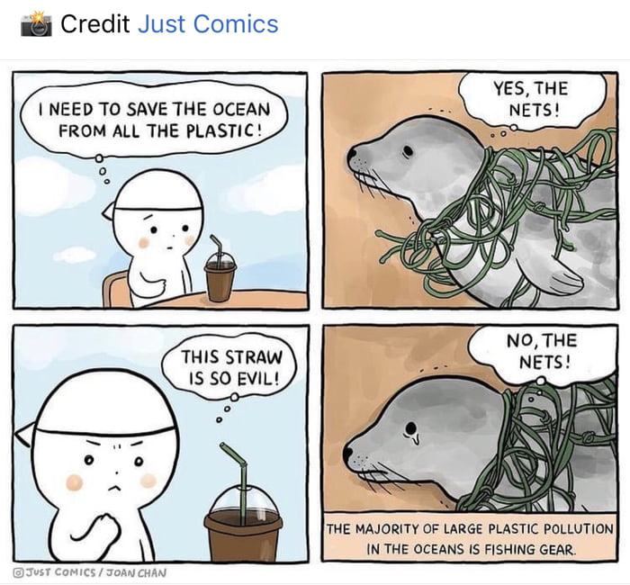 Plastic pollution comic - 9GAG
