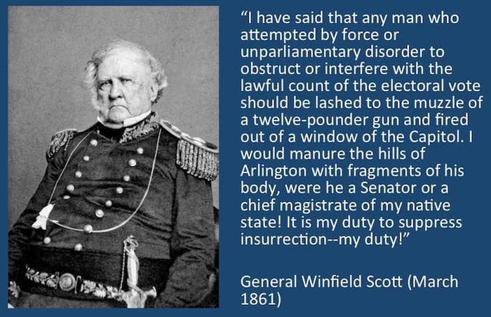 Where was Winfield Scott on January 6th? - 9GAG