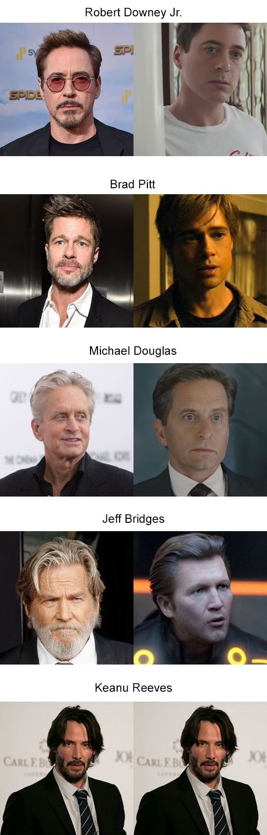 De-aging CGI. - 9GAG